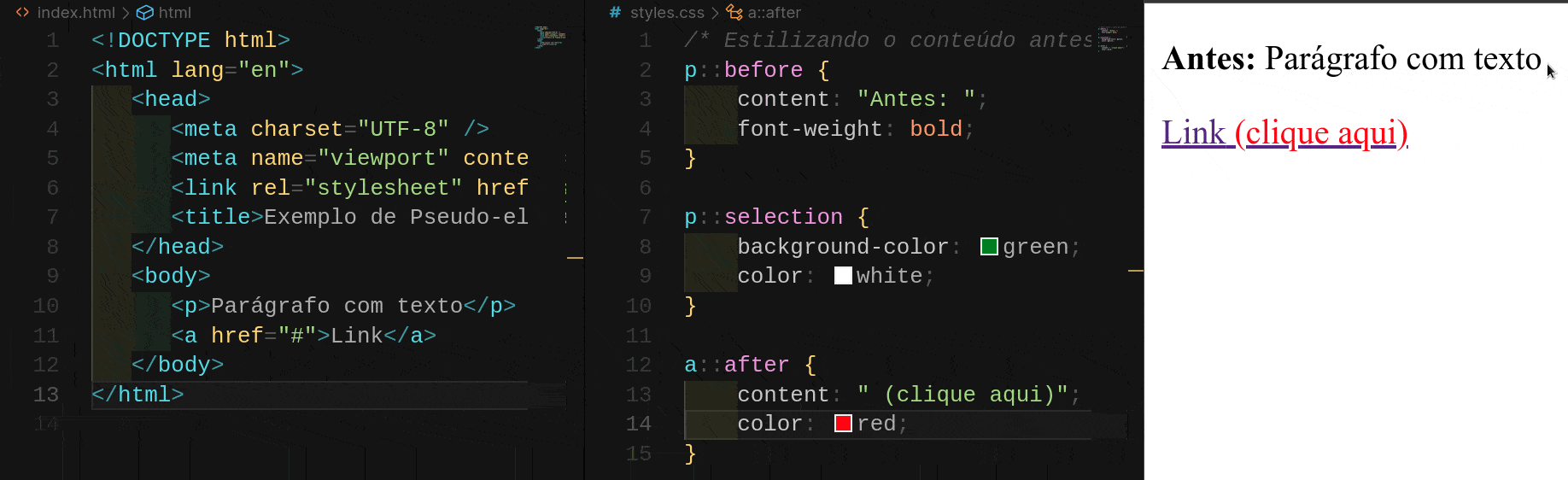Pseudo-classes e Pseudo-elementos CSS Pseudo-classes e Pseudo-elementos CSS