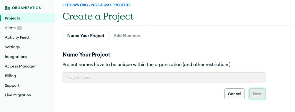 Como utilizar MongoDB Atlas