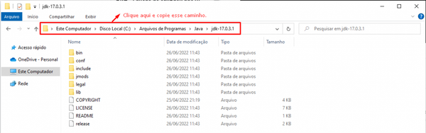 Criando uma variável de ambiente do Java no Windows
